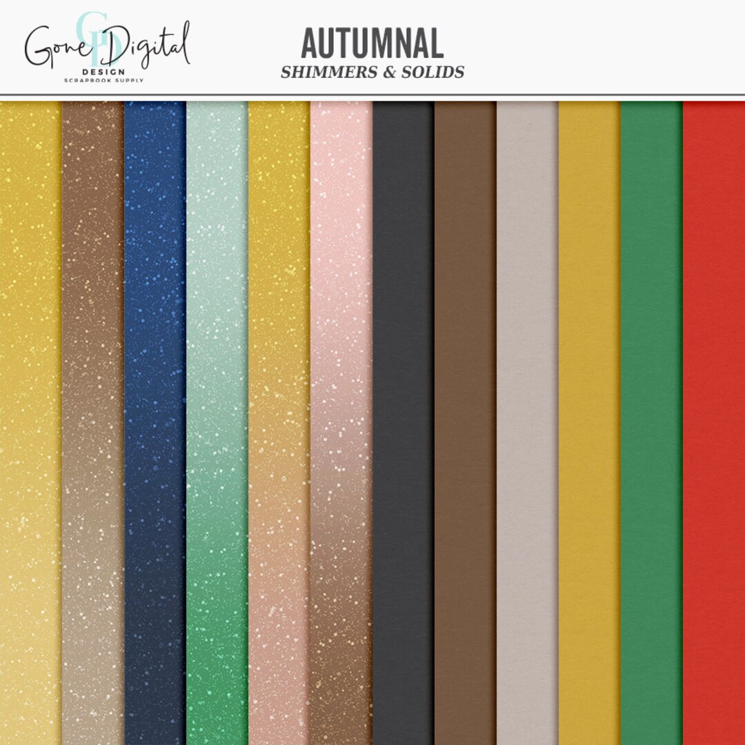 Autumn Shimmery & Solid Digital Paper: Fall Scrapbook Texture (digital ...