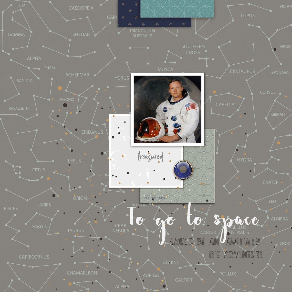 Astronomy Digital Paper Constellation Paper Pattern Stars Space Pattern ...