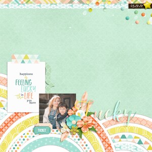 Lucky Digital Happy Go Lucky Spring Digital Papers St Patricks Day ...