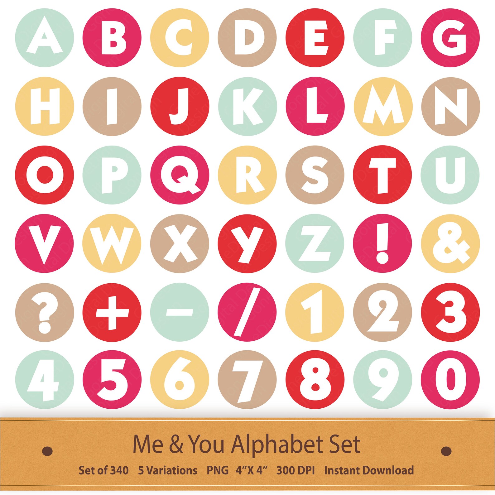 Valentine Digital Alphabet Love Printable Letter Love Clipart | Etsy