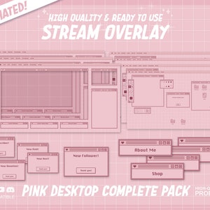 Animated Overlay Pink Overlay COMPLETE PACK Retro / Cute / Pastel ...