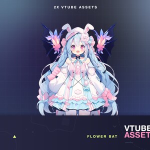 Vtuber Assets Flower Bat / Vtube / Vtubing / Twitch / Kawaii / Manga ...