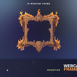1x Webcam Frame Woodfire / Flower / Purple / Vtuber / Cute / Pink ...