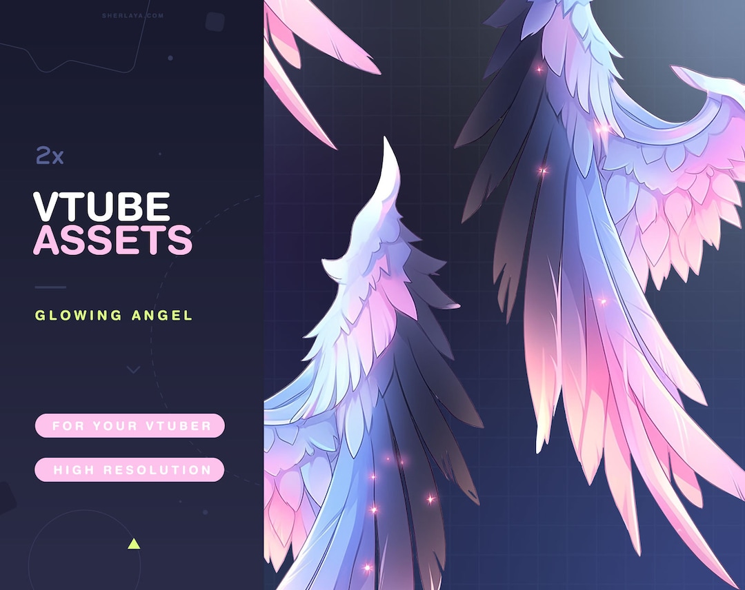 Vtuber Assets Angelic Wings / Vtube / Vtubing / Twitch / Kawaii / Manga ...