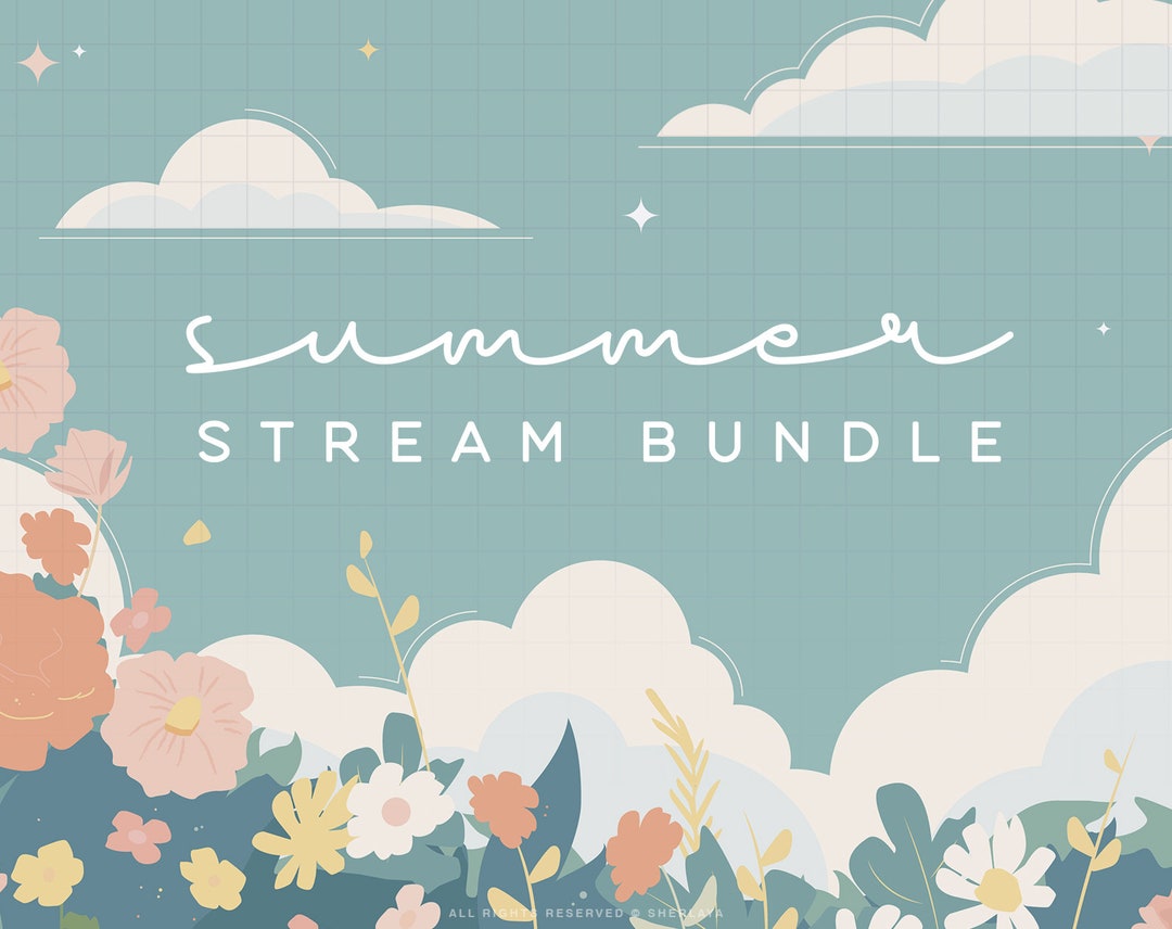 Twitch Summer Stream Package / Pastel / Cootagecore/ Turquoise/ Spring ...