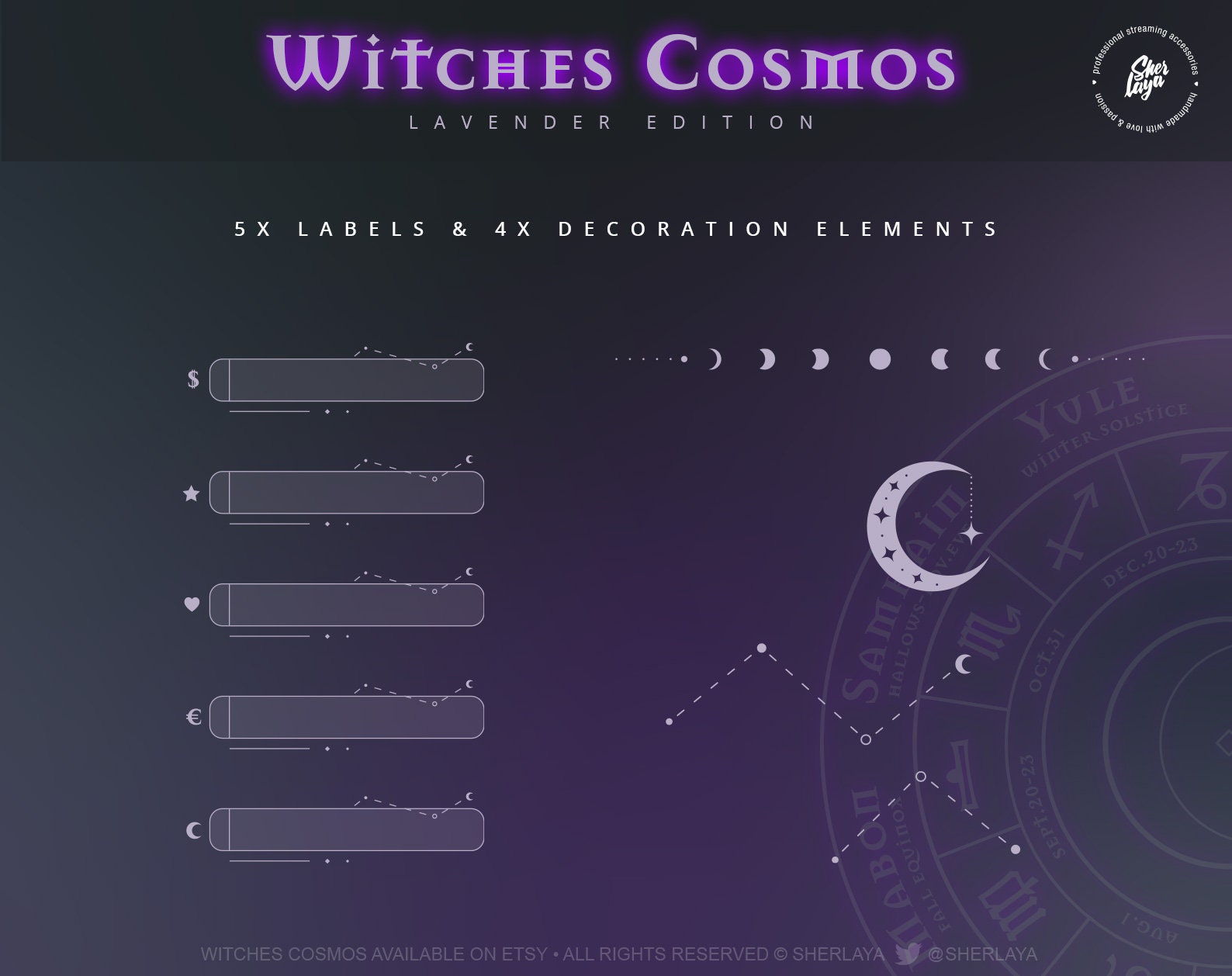 Stream Bundle WITCHES COSMOS Lavender / Purple / Wicca / - Etsy