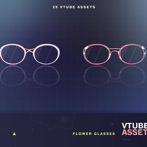 2x Vtuber Assets Flower Glasses / Vtube / Vtubing / Twitch / Kawaii ...