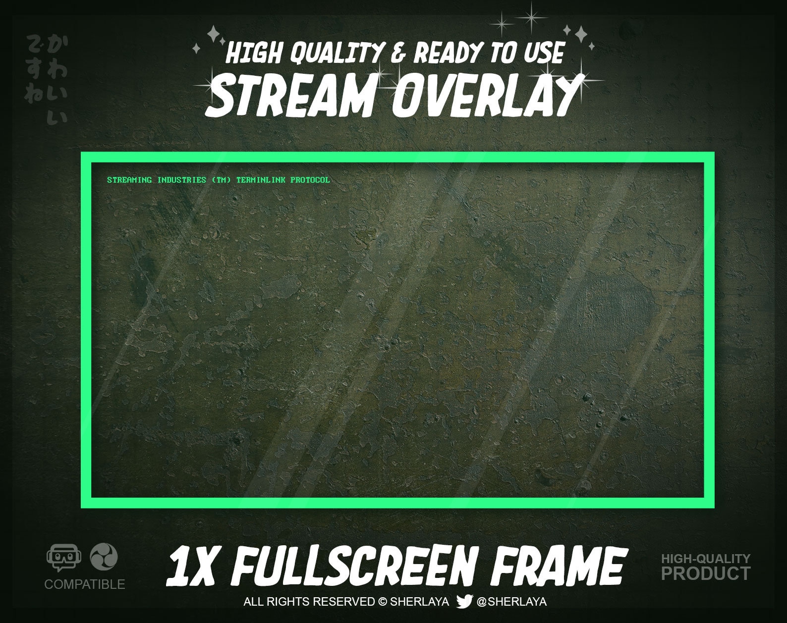 3x Stream Overlay Retro Terminal Green / Vintage / VGA / Pixelart / DOS ...