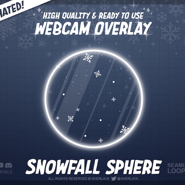 Snowy Animated Webcam Overlay - Etsy