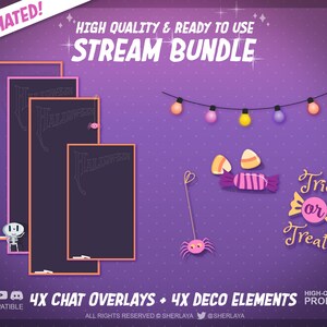 Animated Overlay Bundle Trick or Treat / Halloween / Vtuber / Vtuber ...