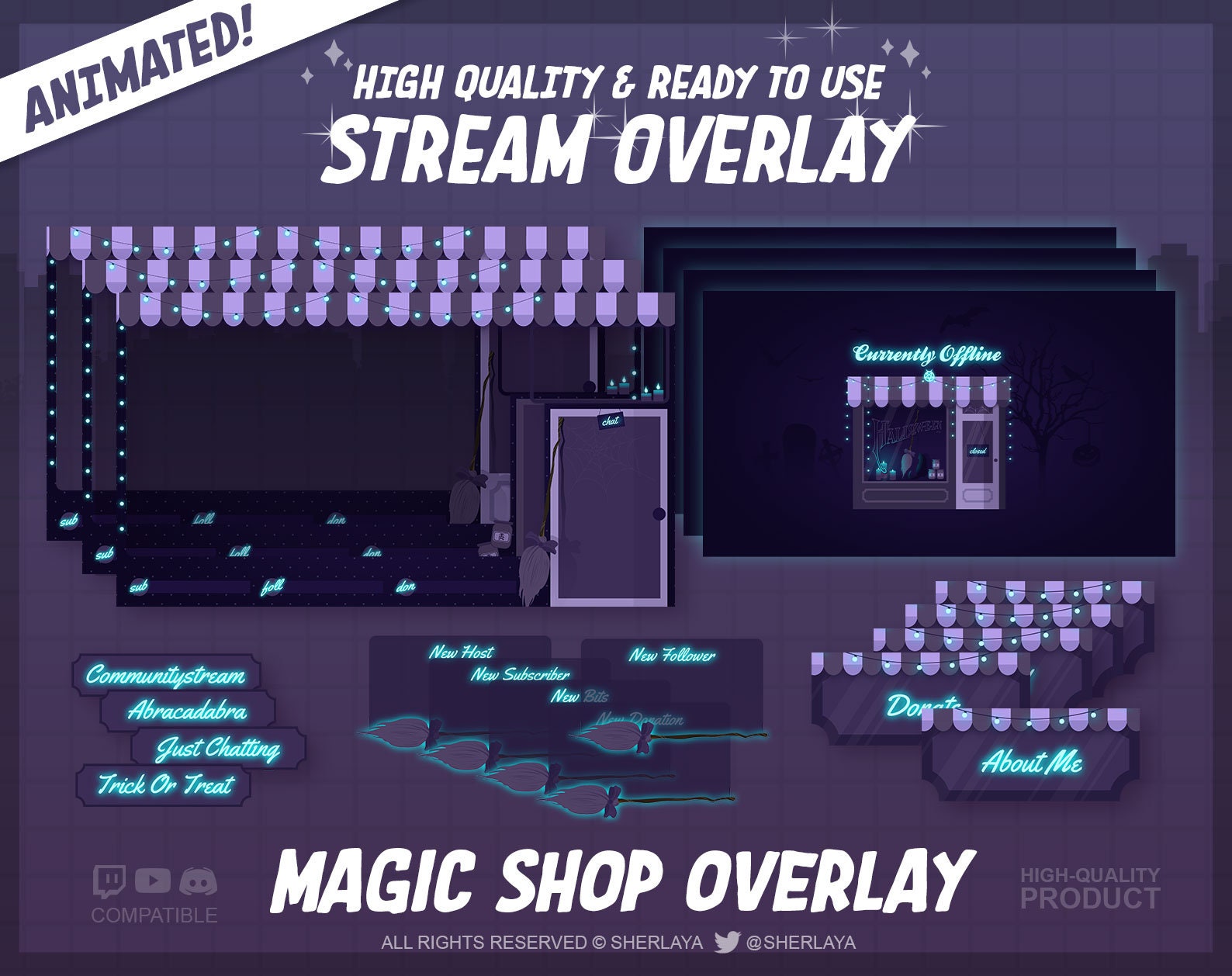 Animated Overlay Magic Shop COMPLETE PACK Witchy / Witch / - Etsy