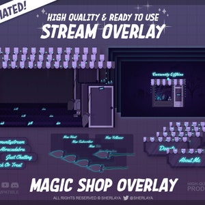 Animated Overlay Magic Shop COMPLETE PACK Witchy / Witch / Wicca / Cute ...