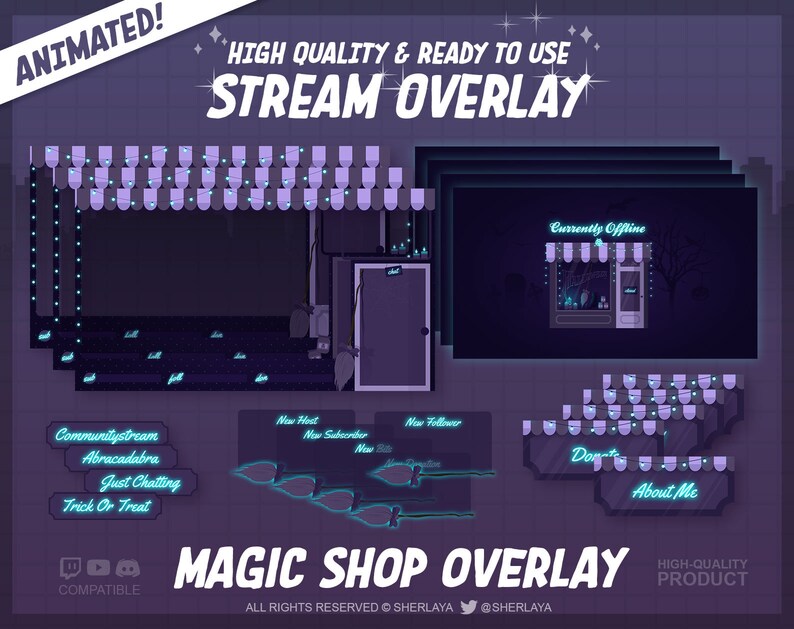 Animated Overlay Magic Shop COMPLETE PACK Witchy / Witch / - Etsy