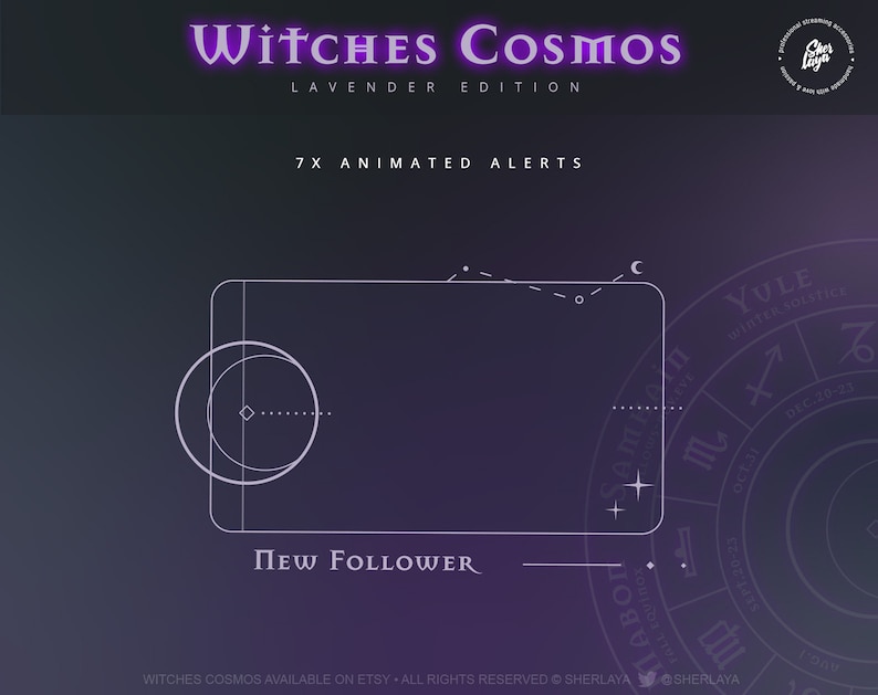 Stream Bundle WITCHES COSMOS Lavender / Purple / Wicca / Halloween ...
