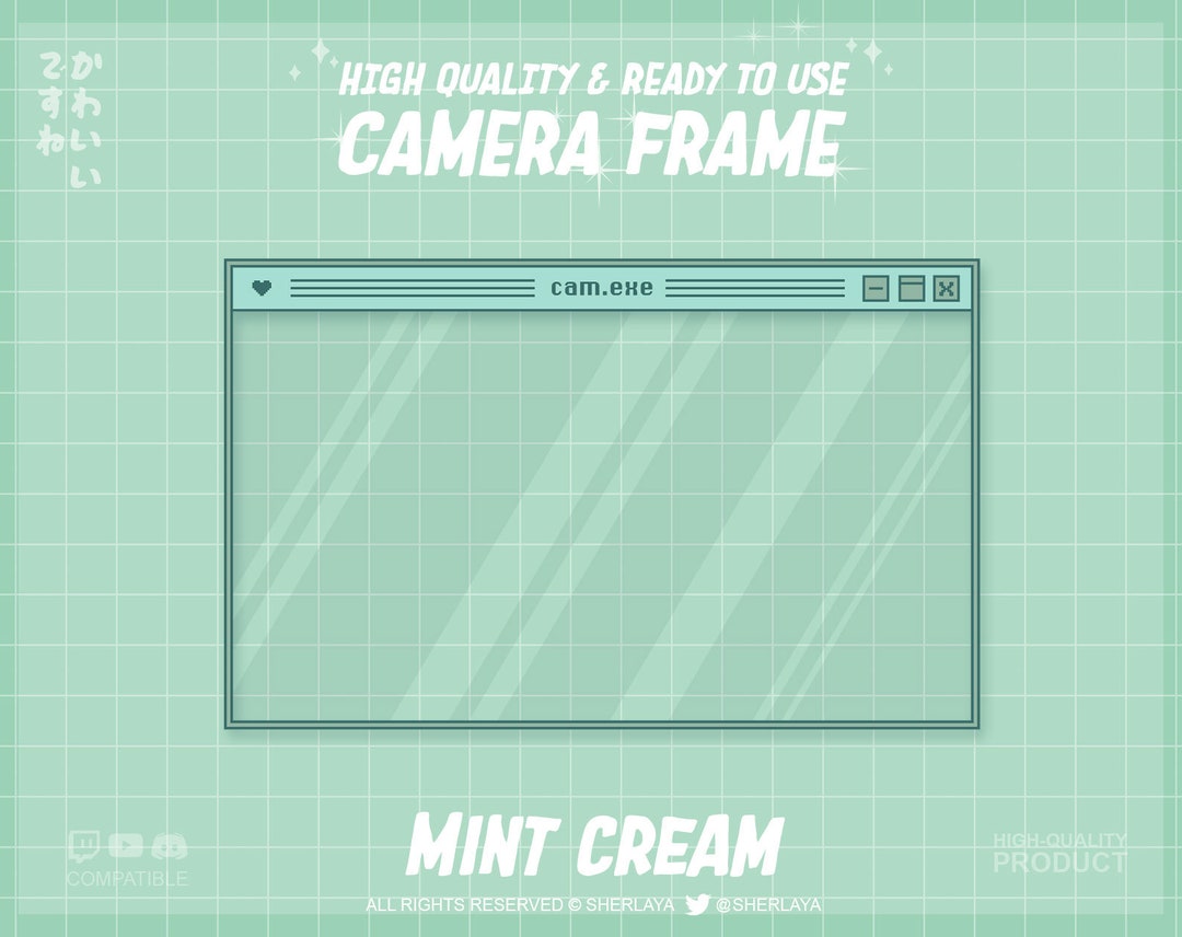 Webcam Overlay Mint Cream Windows / Pastel / Border / Pixel / Retro ...