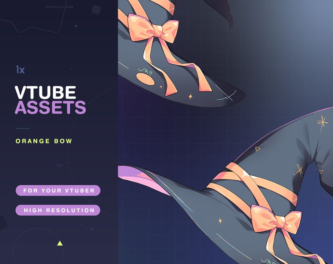 Vtuber Assets Hat Orange Bow / Vtube / Vtubing / Twitch / Kawaii ...