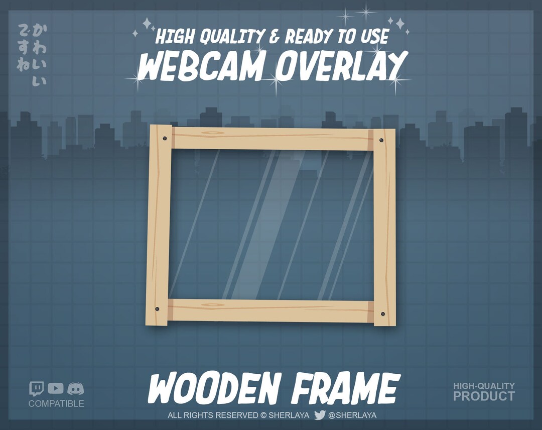 2x Webcam Overlay Wooden Frame / Beautiful / Wood / Rustic ...