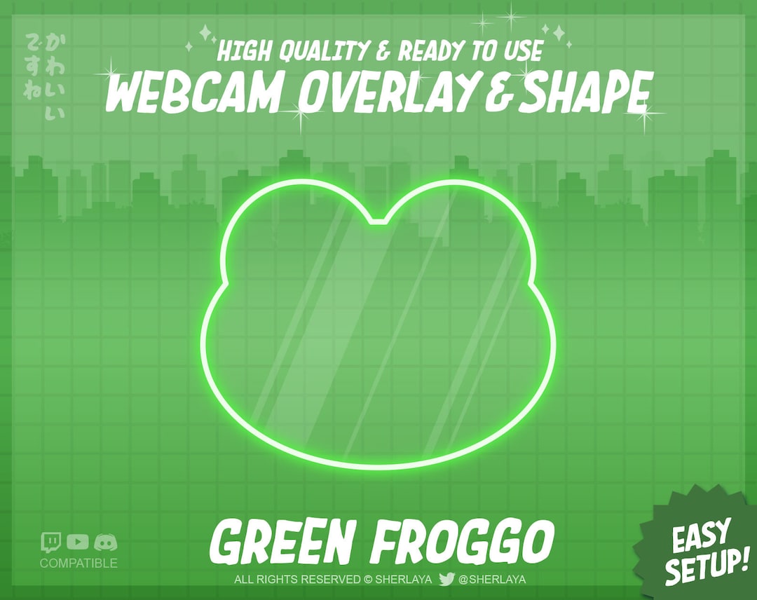 Webcam Overlay & Shape Green Beam Neon / Heart / Frame / Twitch ...