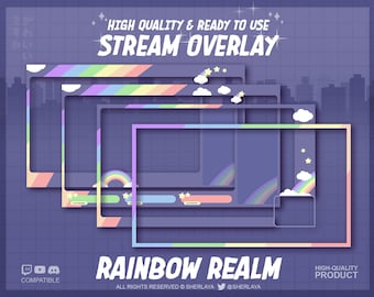 Rainbow Stream Overlay - Etsy