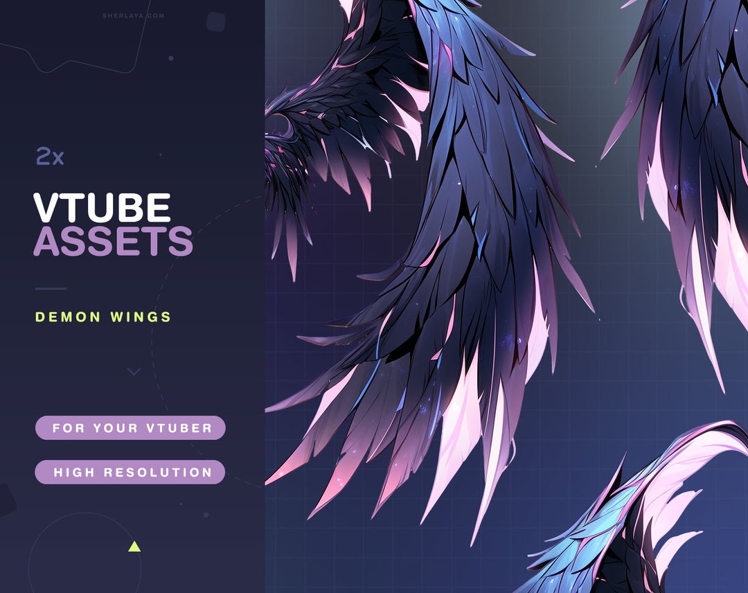 Vtuber Assets Demon Wings / Vtube / Vtubing / Twitch / Kawaii / Manga ...