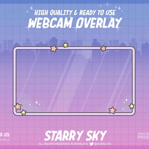 Twitch Stream Webcam Overlay Frame / Purple / Kawaii Cute - Etsy