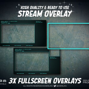 3x Stream Overlay Retro Terminal Blue / Vintage / VGA / Pixelart / DOS ...