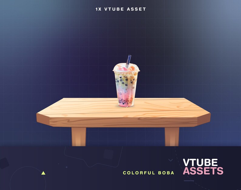 Vtuber Assets Colorful Boba / Vtube / Vtubing / Twitch / Kawaii / Manga ...