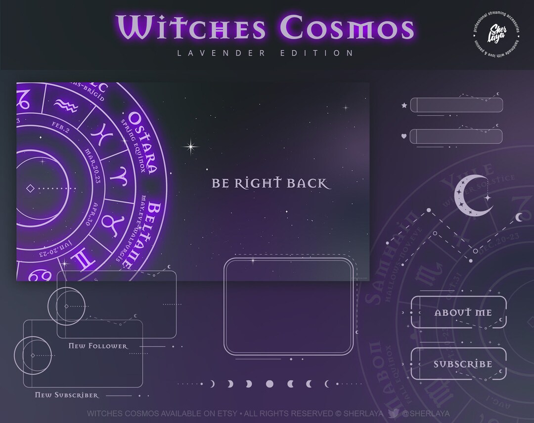 Stream Bundle WITCHES COSMOS Lavender / Purple / Wicca / Halloween ...