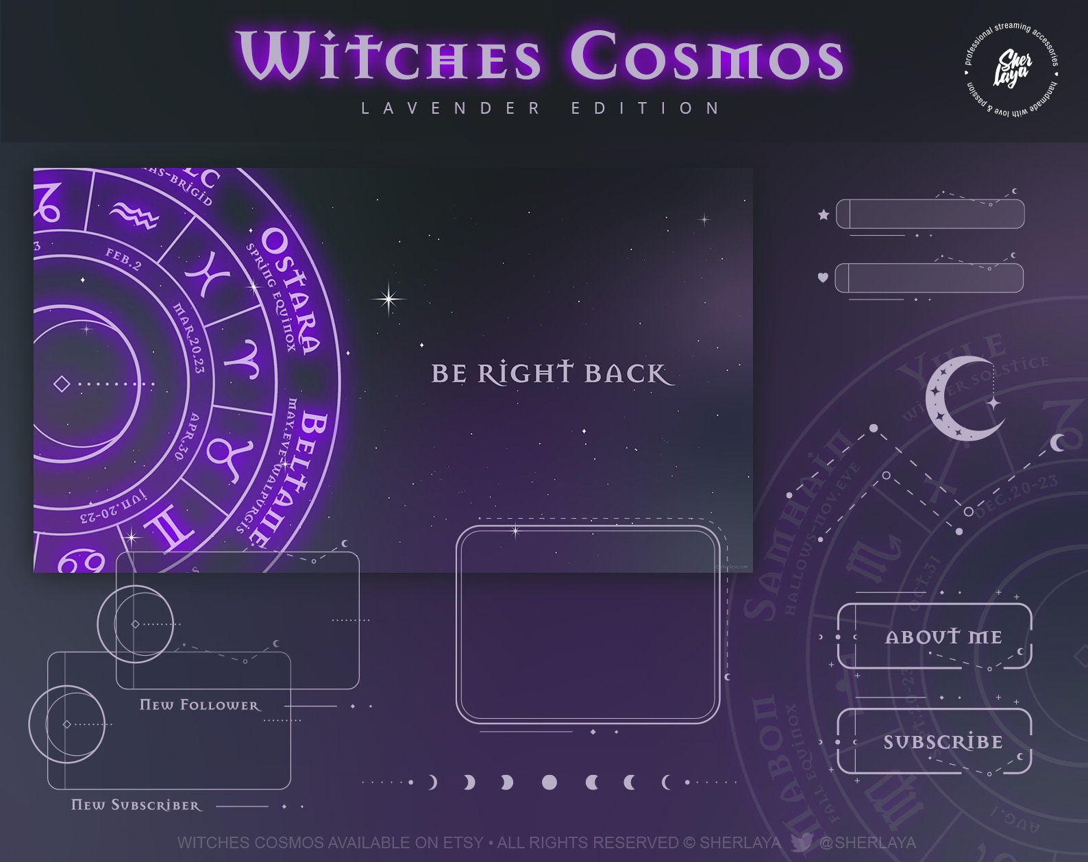 Stream Bundle WITCHES COSMOS Lavender / Purple / Wicca / Halloween ...