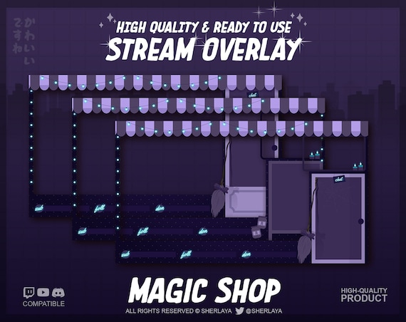 3x Stream Overlay Magic Shop Witchy / Witch / Wicca / Cute / - Etsy