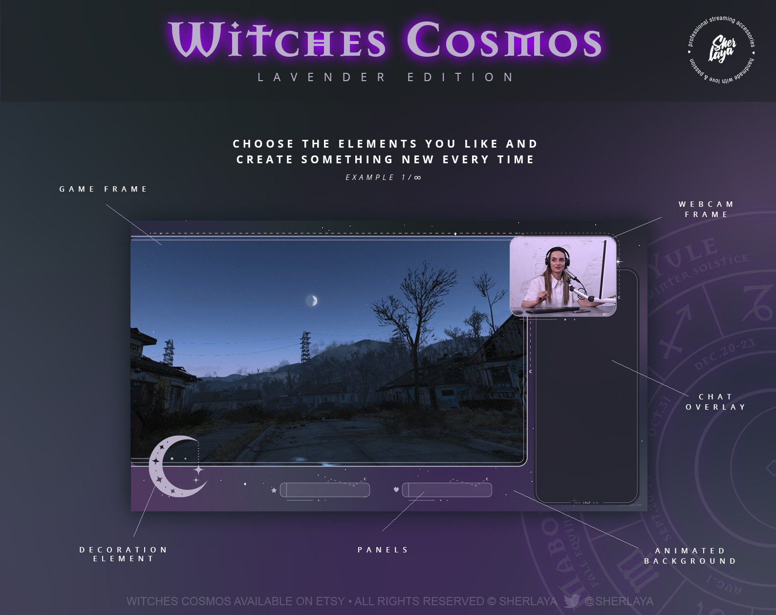 Stream Bundle WITCHES COSMOS Lavender / Purple / Wicca / Halloween ...