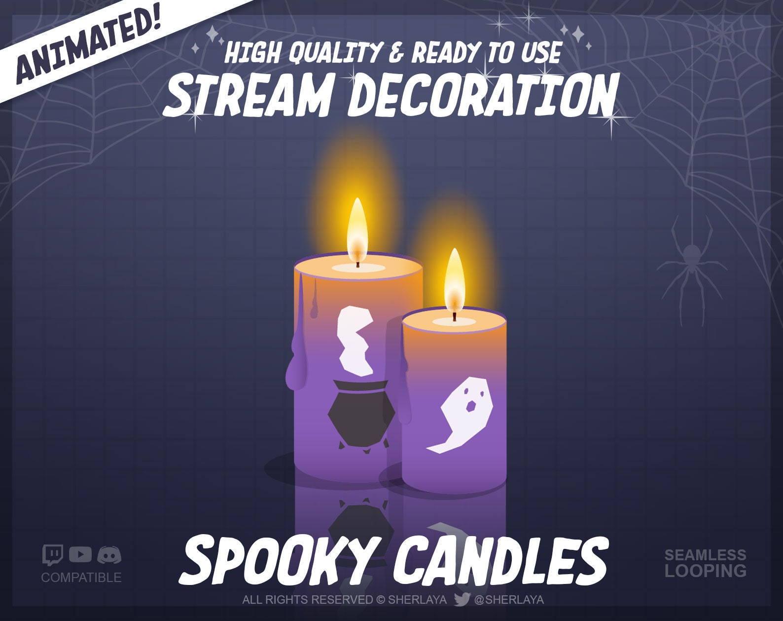 Animated Blue Candle