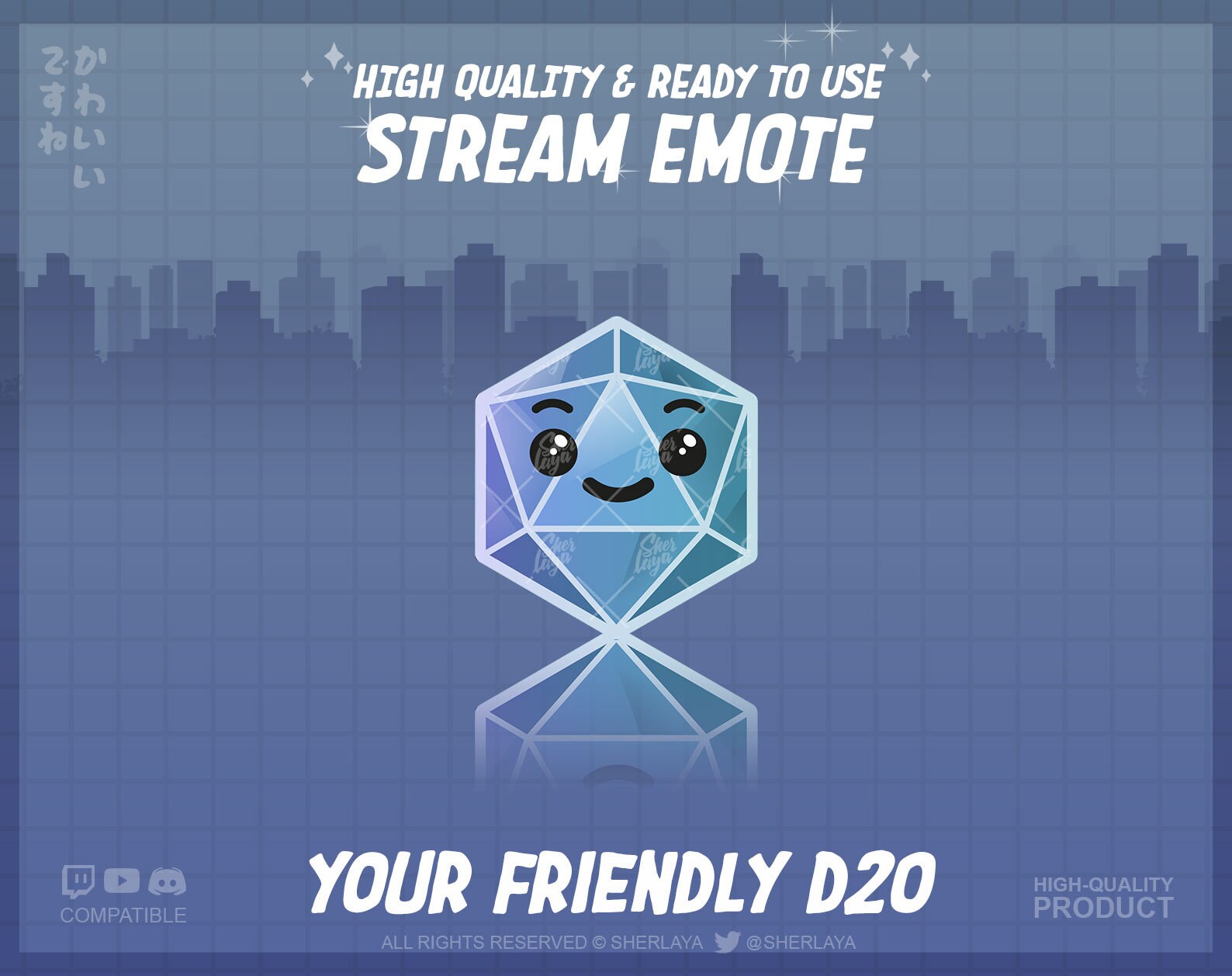 Twitch Emote D20 Dice / DND / Pastel / Discord / Kawaii / - Etsy