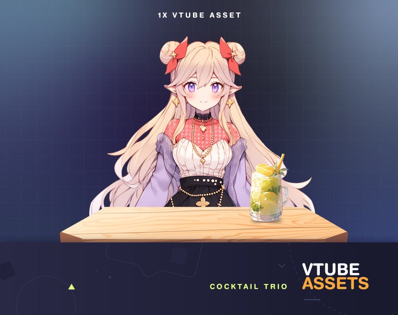 Vtuber Assets Cocktail Trio / Vtube / Vtubing / Twitch / Kawaii / Manga ...
