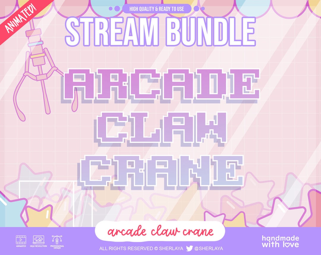 Twitch Arcade Claw Crane Machine Pink Stream Package / Fun Fair ...