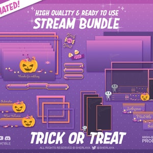 Animated Overlay Bundle Trick or Treat / Halloween / Vtuber / Vtuber ...