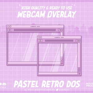 2x Webcam Overlaypastel Retro DOS Pink / Pastel / Cute / Camera Overlay ...