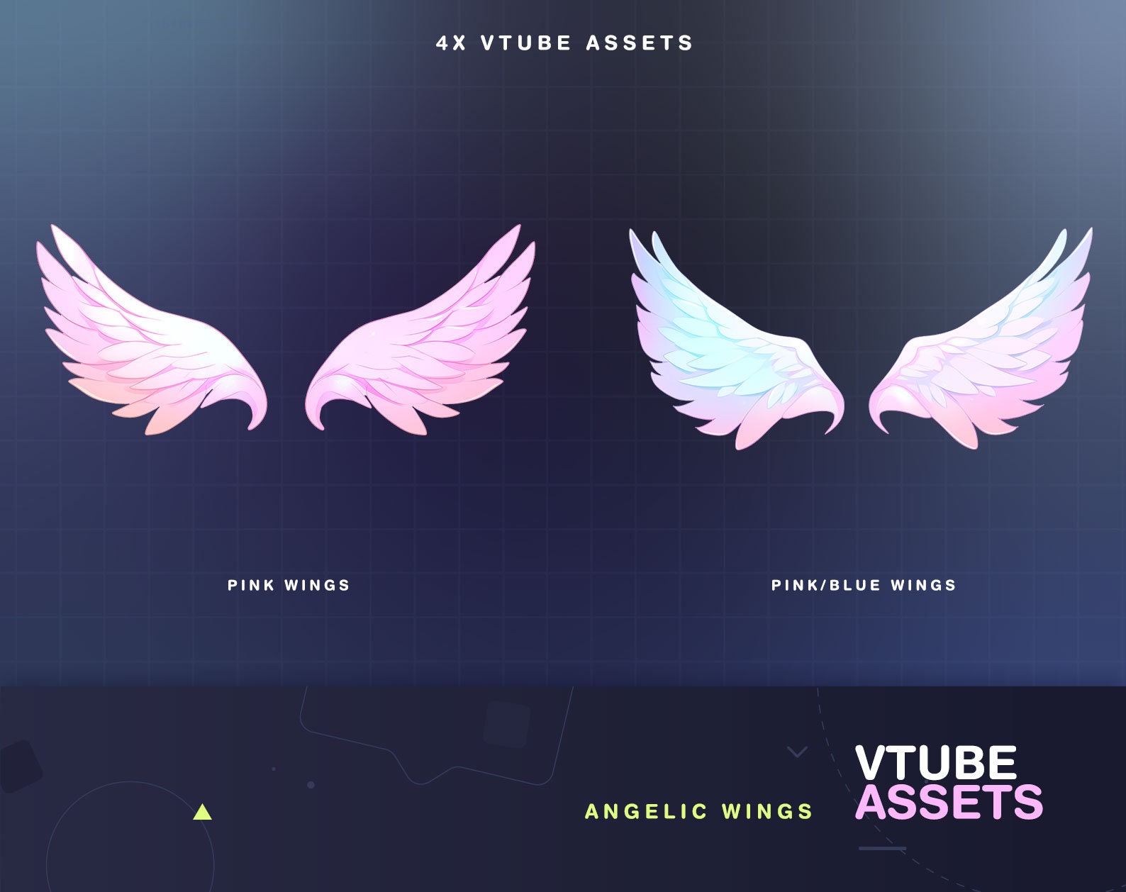 Vtuber Assets Angelic Wings / Vtube / Vtubing / Twitch / Kawaii / Manga ...