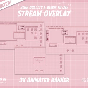 Animated Overlay Pink Overlay COMPLETE PACK Retro / Cute / Pastel ...