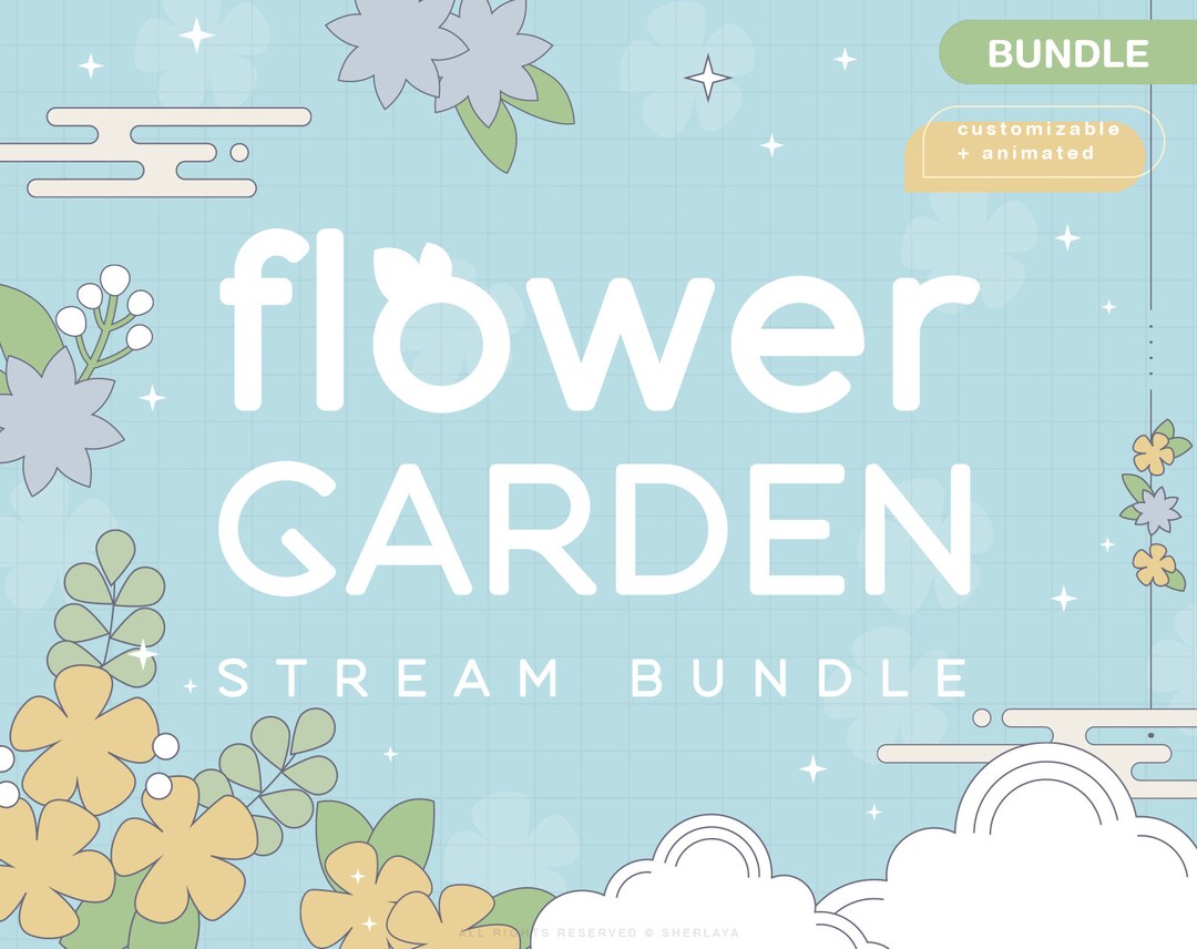Twitch Flower Garden Stream Package Celestial / Cherry Blossom / Spring ...