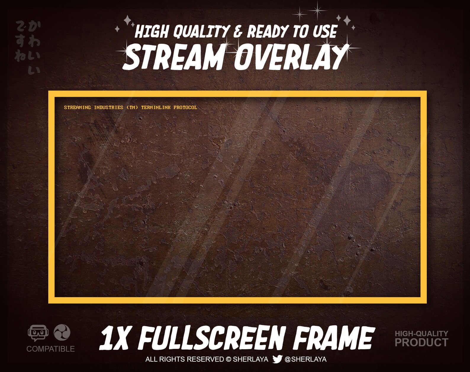 3x Stream Overlay Retro Terminal Amber / Vintage / VGA / - Etsy