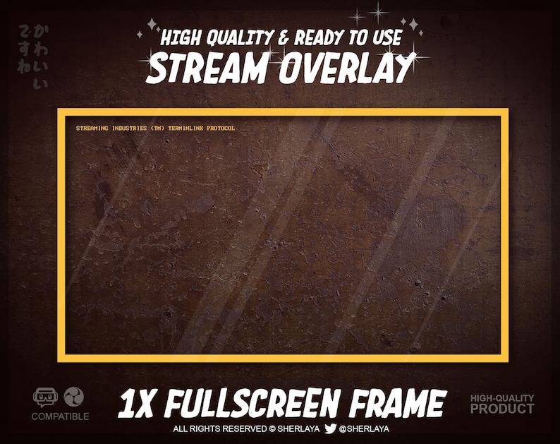 3x Stream Overlay Retro Terminal Amber / Vintage / VGA / - Etsy