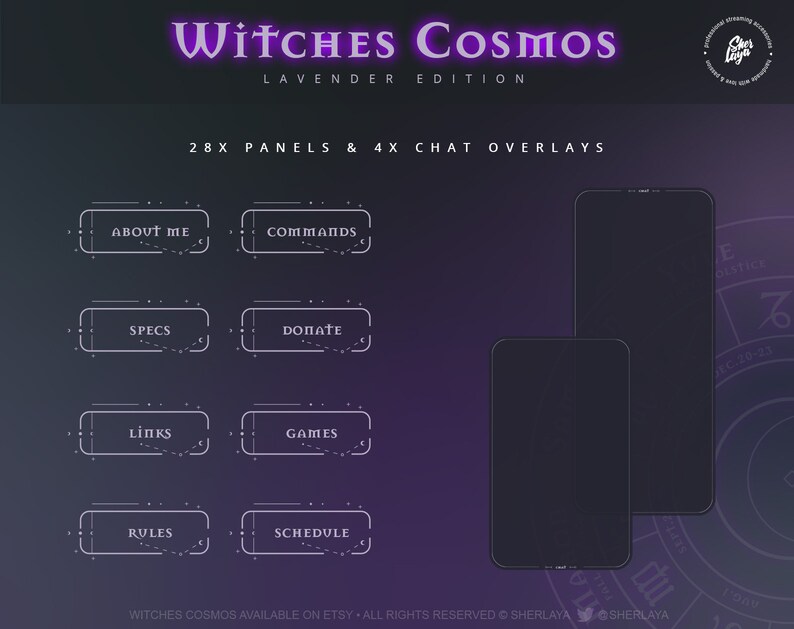 Stream Bundle WITCHES COSMOS Lavender / Purple / Wicca / Halloween ...