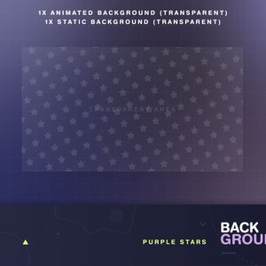 10x Vtuber Animated Stream Backgrounds Purple Stars / Vtuber / Vtube ...