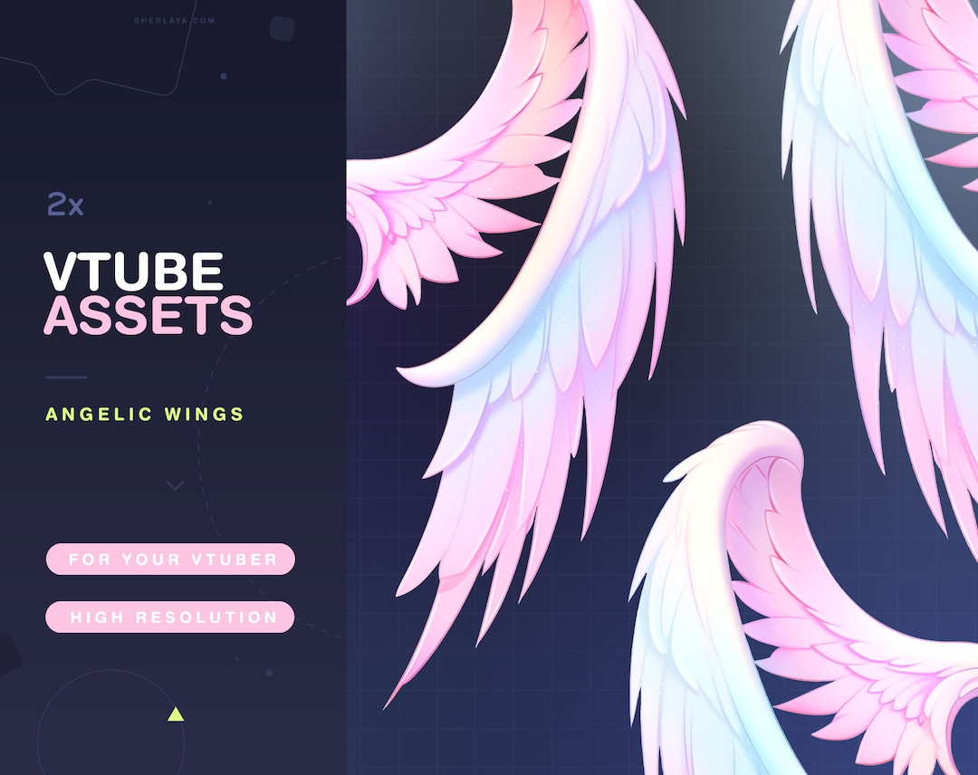Vtuber Assets Angelic Wings / Vtube / Vtubing / Twitch / Kawaii / Manga ...