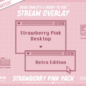 Animated Overlay Pink Overlay COMPLETE PACK Retro / Cute / Pastel ...