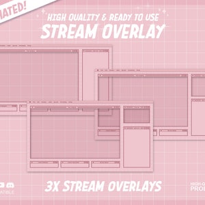 Animated Overlay Pink Overlay COMPLETE PACK Retro / Cute / Pastel ...