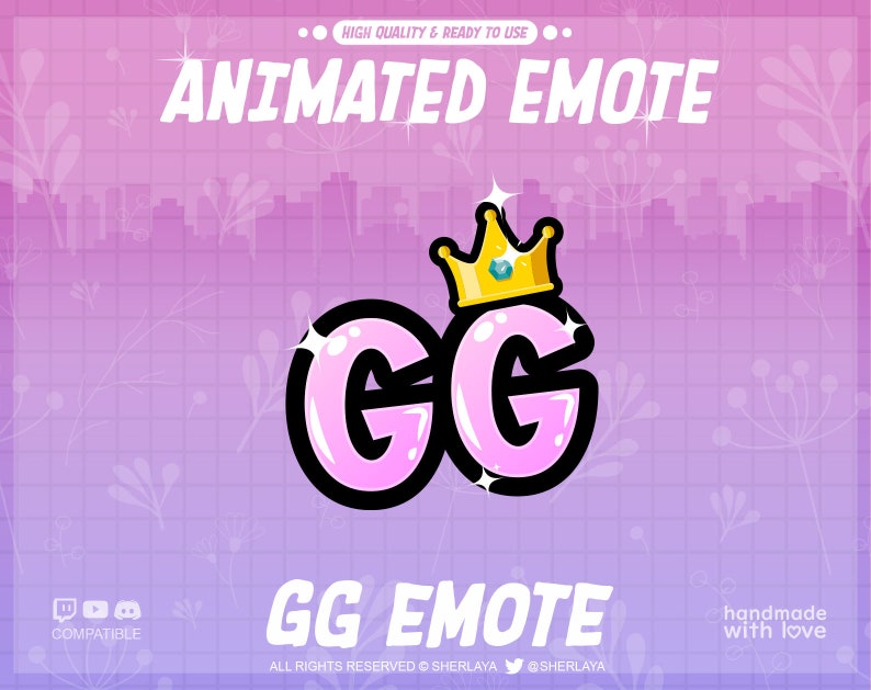 Animated Emote GG / Emoji / Twitch /youtube / Discord / Kawaii - Etsy