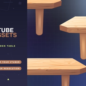 Vtuber Assets Wooden Table / Vtube / Vtubing / Twitch / Kawaii / Manga ...