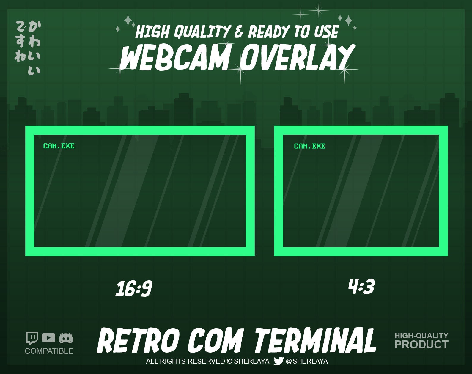 Webcam Overlay Retro Com Terminal / Vintage / VGA / Pixelart / | Etsy